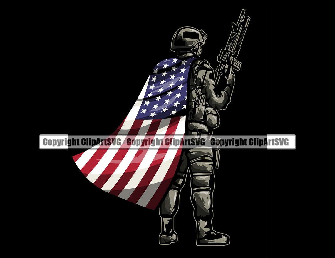Military Soldier USA Flag Cape Superhero Vet Veteran Fallen - Etsy