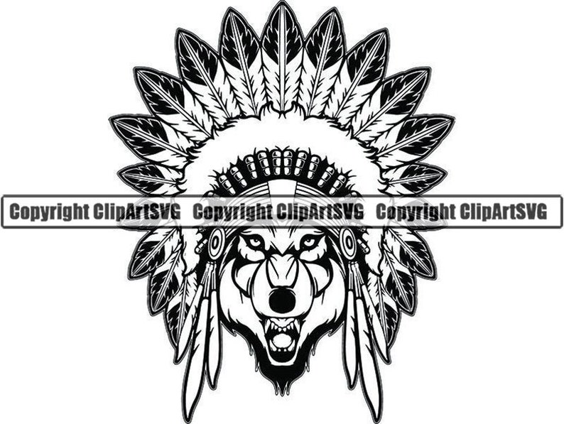 Indian 13 Wolf Headdress Native American Traditional Head - Etsy