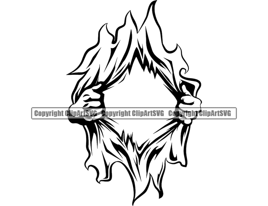 Hands Rip Ripping Open Shirt Clothes Fabric Symbol Tear Tearing Reveal ...