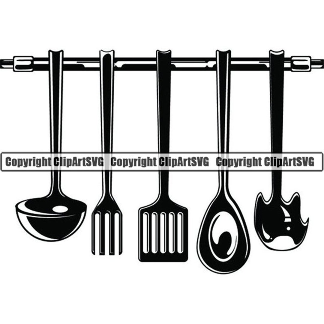Cooking Utensils #1 Cooking Kitchen Food Spoon Kitchenware Fork Cook ...