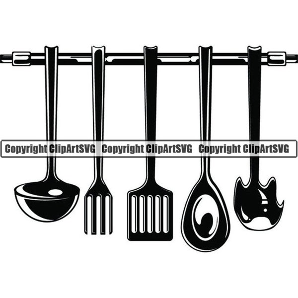 Utensils Clipart - Etsy