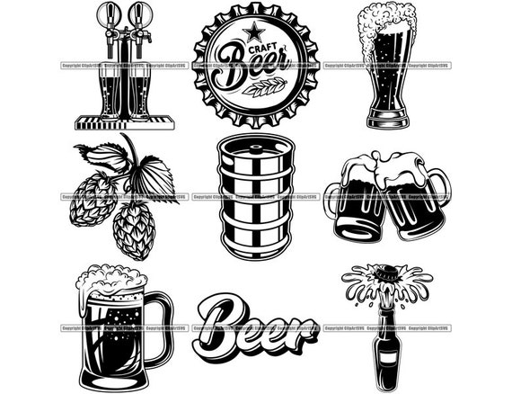 Visual Arts Drawing & Drafting BUNDLE Beer Pub Bar Cheers Glass Can ...