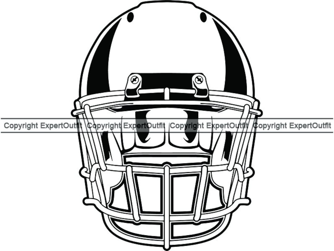 Football Helmet Front View Clipart