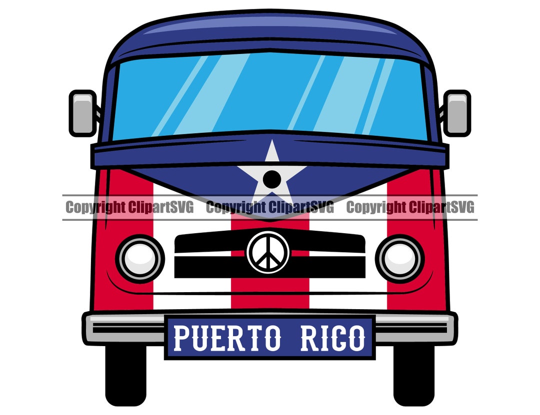 Puerto Rico Rican Distressed Flag Van Car Automobile Country Nation ...