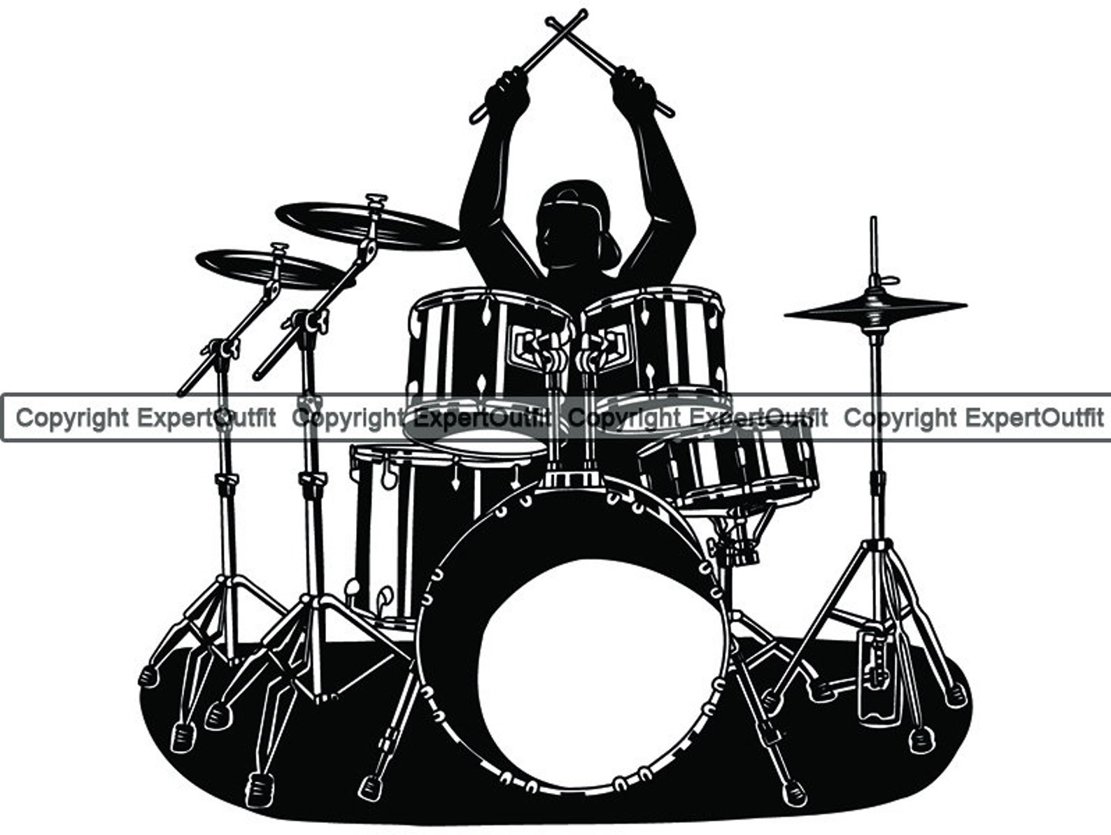 Drum Set #4 Drums Drummer Musical Instrument Rock Music Band Musician ...