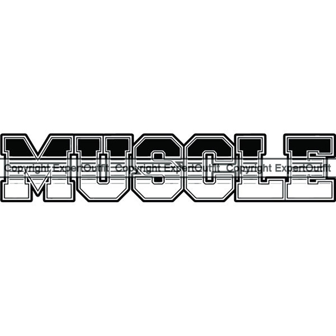 Muscle Text 1 Hot Rod Muscle Text Word Custom Bold Letters - Etsy