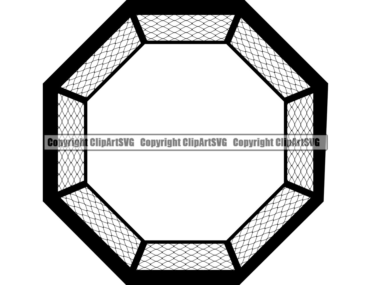 Mma Octagon Clipart