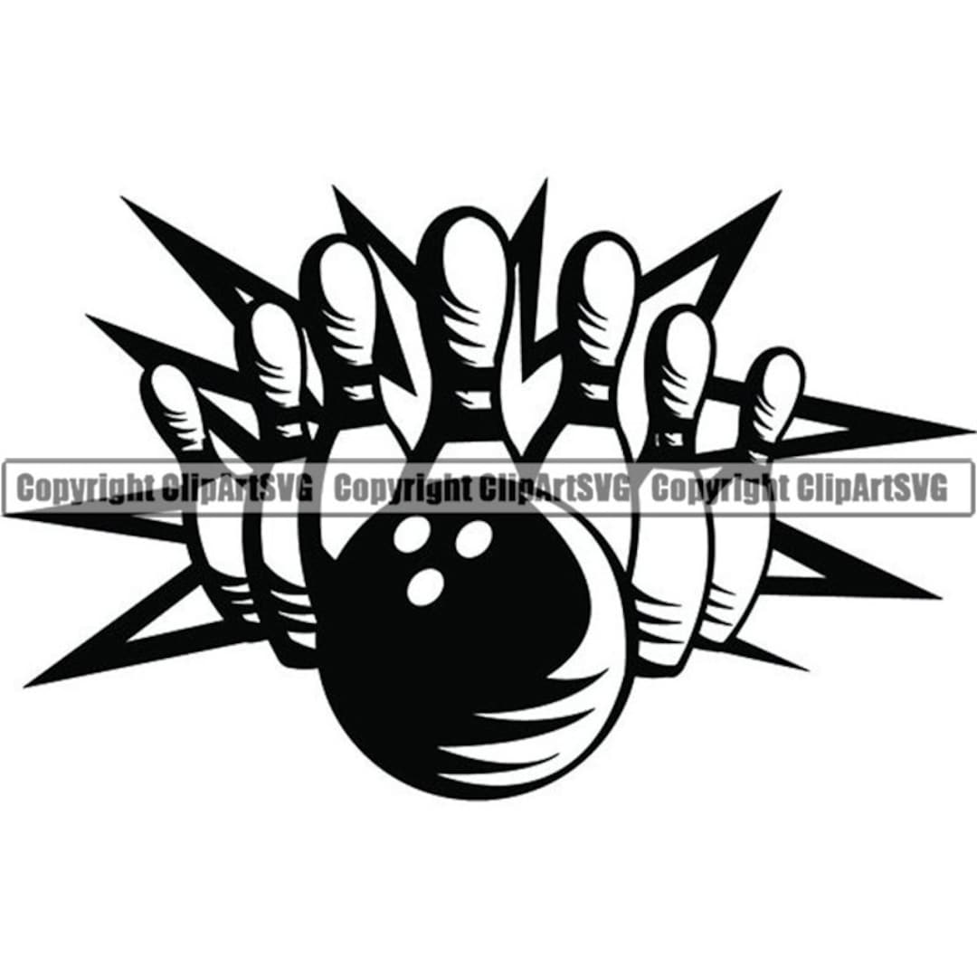 Bowling Logo #2 Ball Pins Setup Sports Bowl Bowler Alley Lane ...