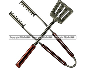 Bbq Tongs Vector - Etsy