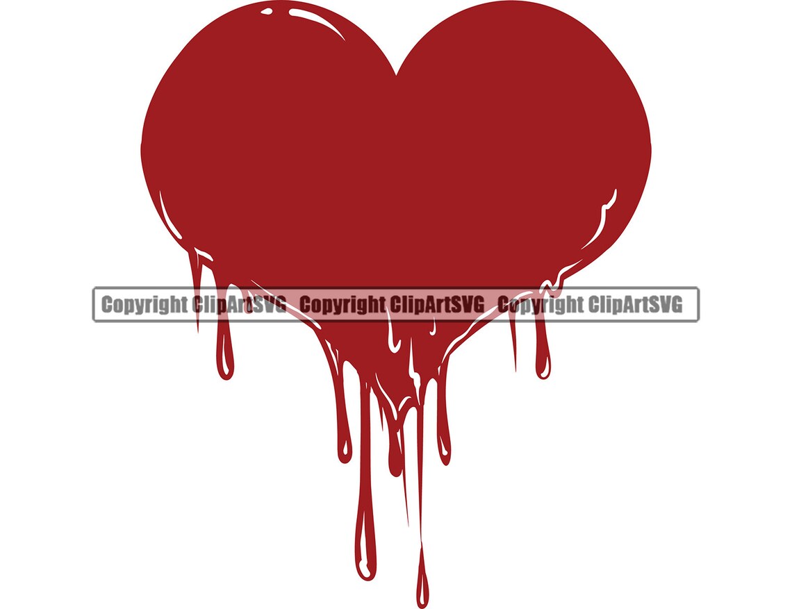 Blood Heart Sign Drip Dripping Drop Cut Injury Wound Splatter Liquid ...
