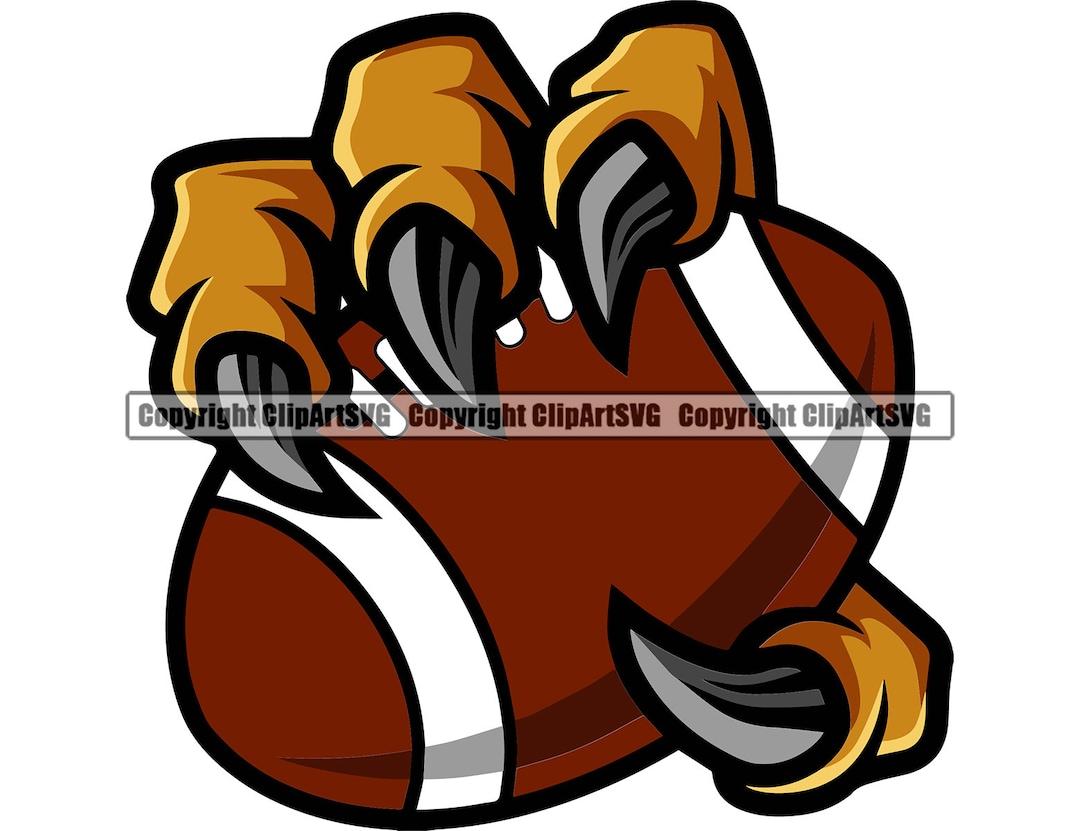 Sport Football Animal Claw Holding Ball Player Athlete Helmet Game ...