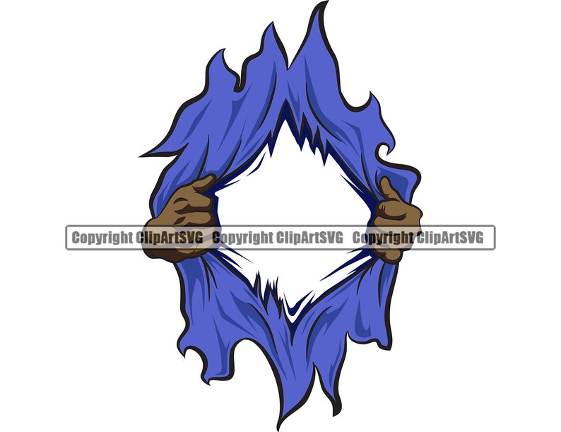 Black Hands Rip Ripping Open Shirt Clothes Tear Tearing Reveal Show ...