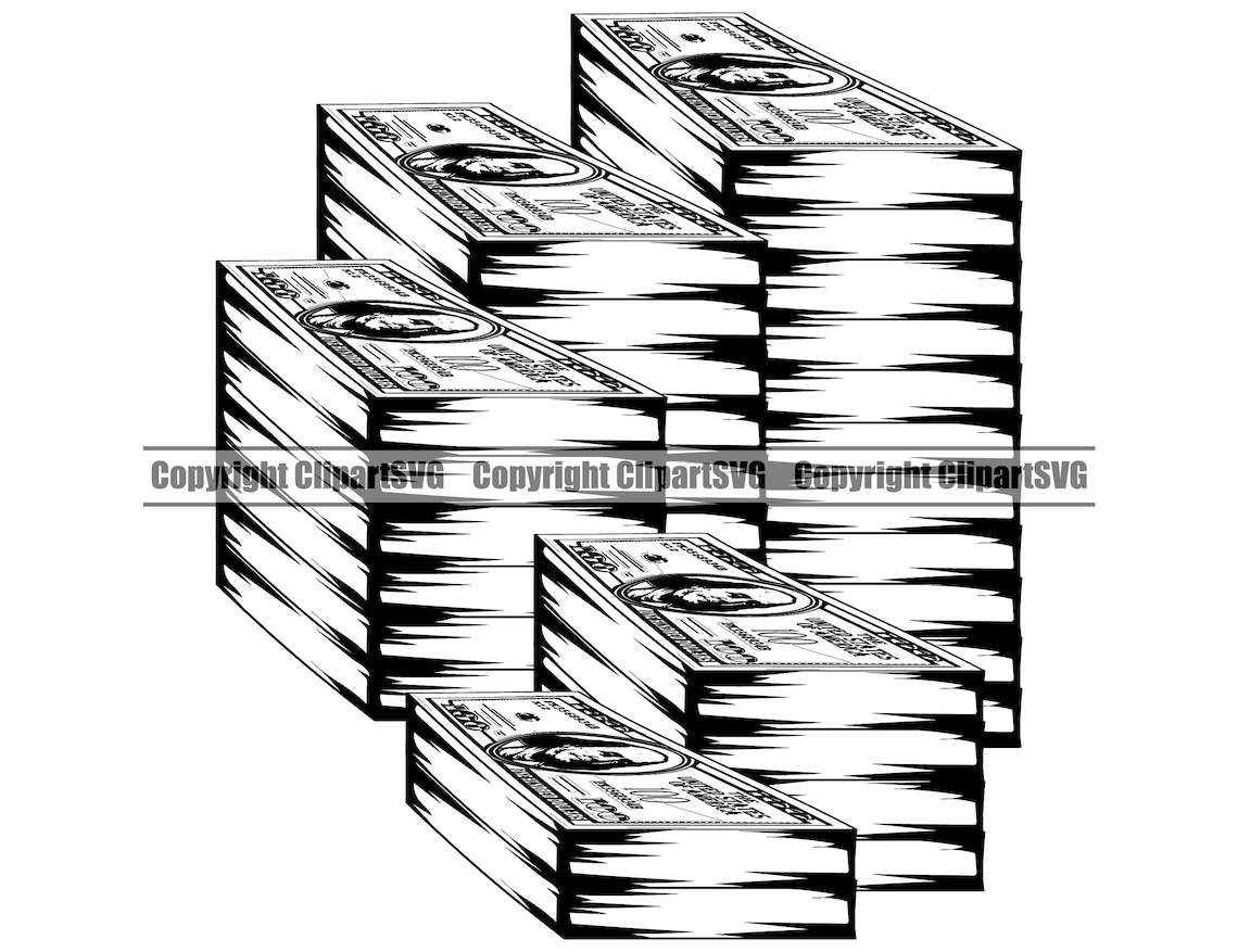 Money Stack 100 Hundred Dollar Bills Stacked up Knot Cash Pile - Etsy