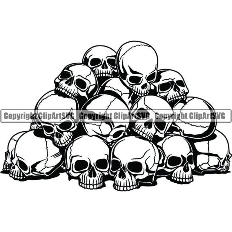 Pile Of Skulls Drawing
