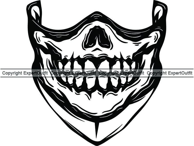 Mask 7 Skull Grin Death Kill Killer Gang Skeleton Thug - Etsy
