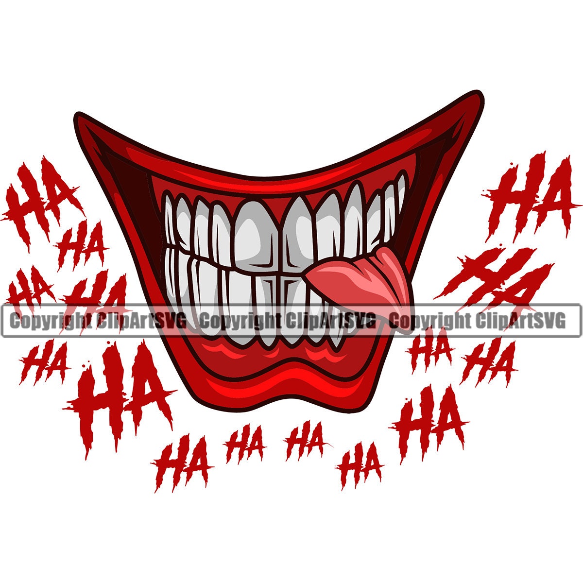 Joker Smile Clown Laughing Ha Funny Mouth Mask Evil Grin Grinning Teeth ...