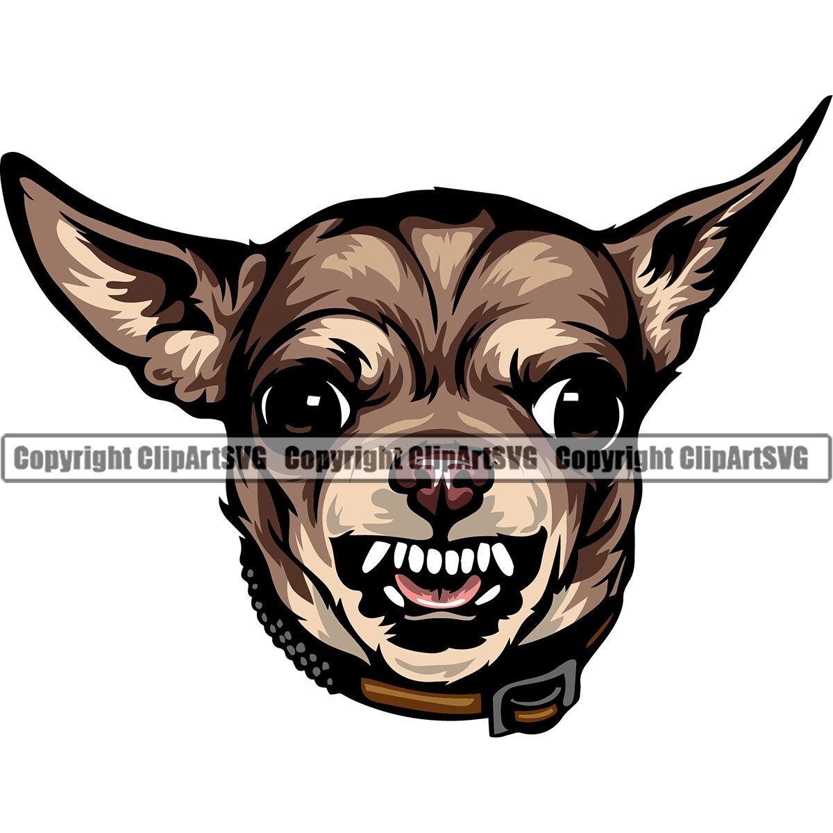 Growling Dog Face