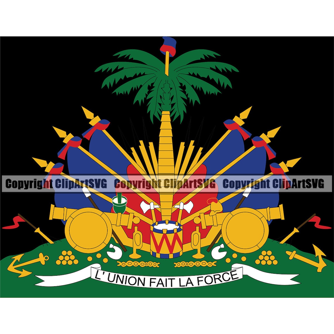 Haiti Haitian Flag Symbol Coat of Arms Freedom Free Country World ...