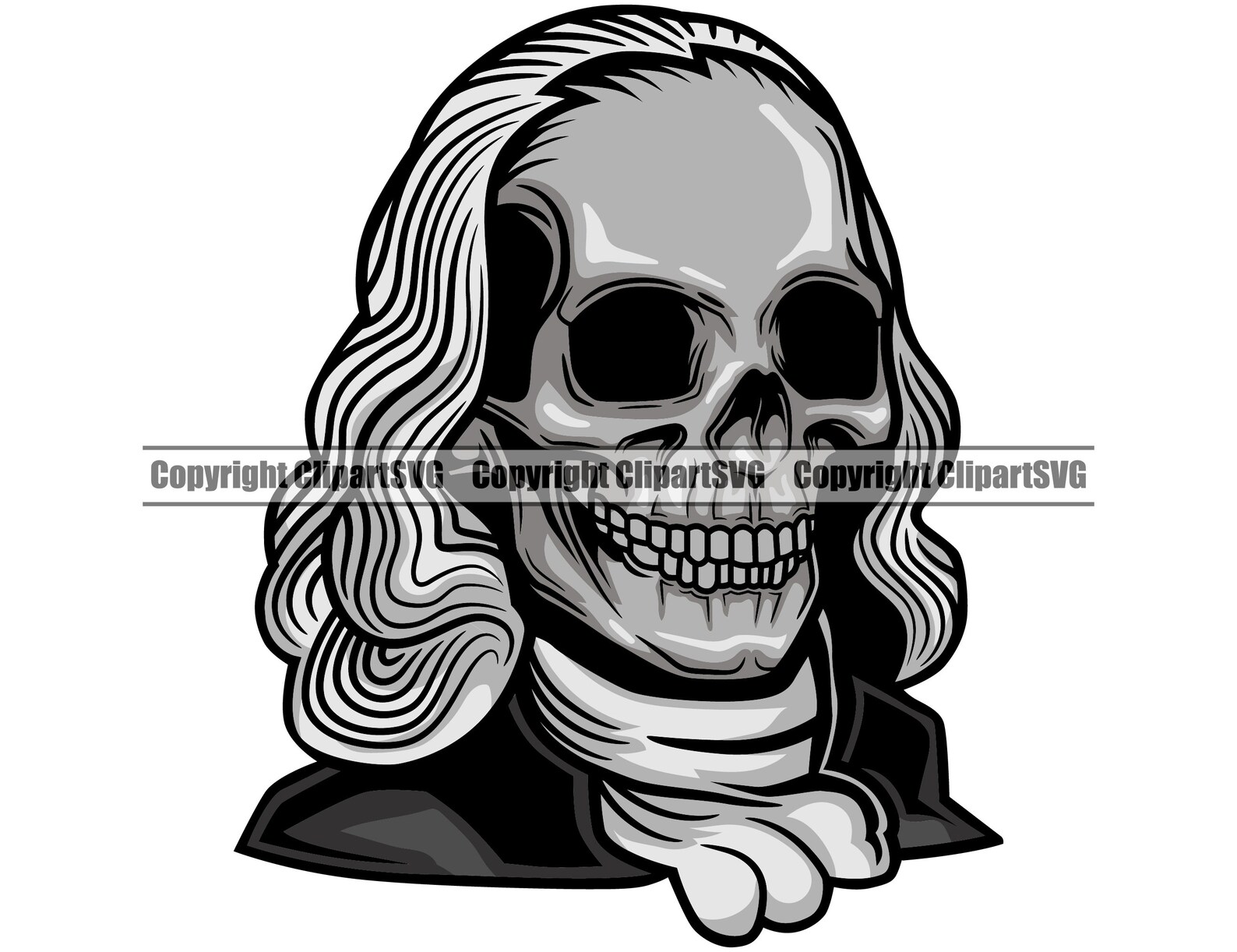 Benjamin Franklin Skull Skeleton Dead President Money Cash - Etsy