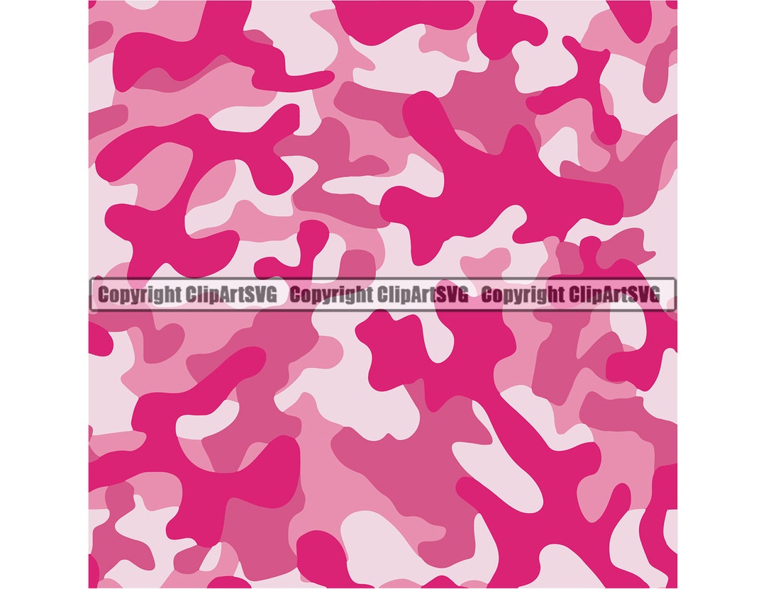 Pink Camo Camouflage Seamless Pattern War Print Military Hunt Wrap ...