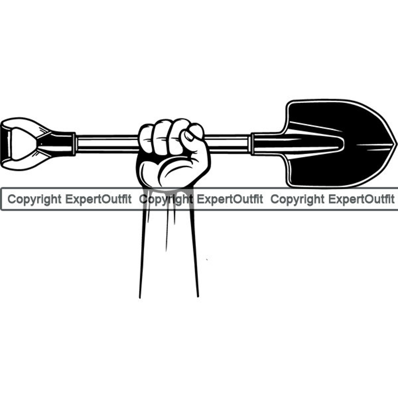 Hand Holding Shovel Dig Digging Gardening Garden Plant Green - Etsy