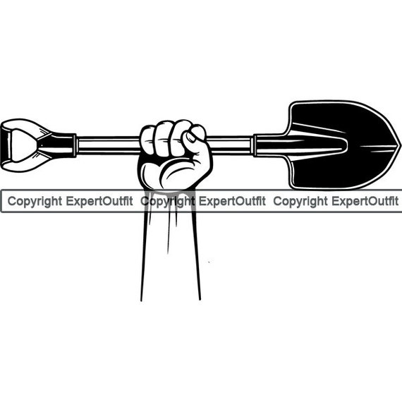 Hand Holding Shovel Dig Digging Gardening Garden Plant Green - Etsy