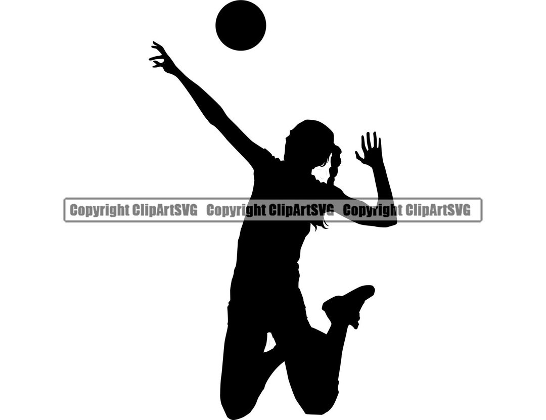 Women Girl Female Spiking Volleyball Ball Net Sports Game Olympics ...