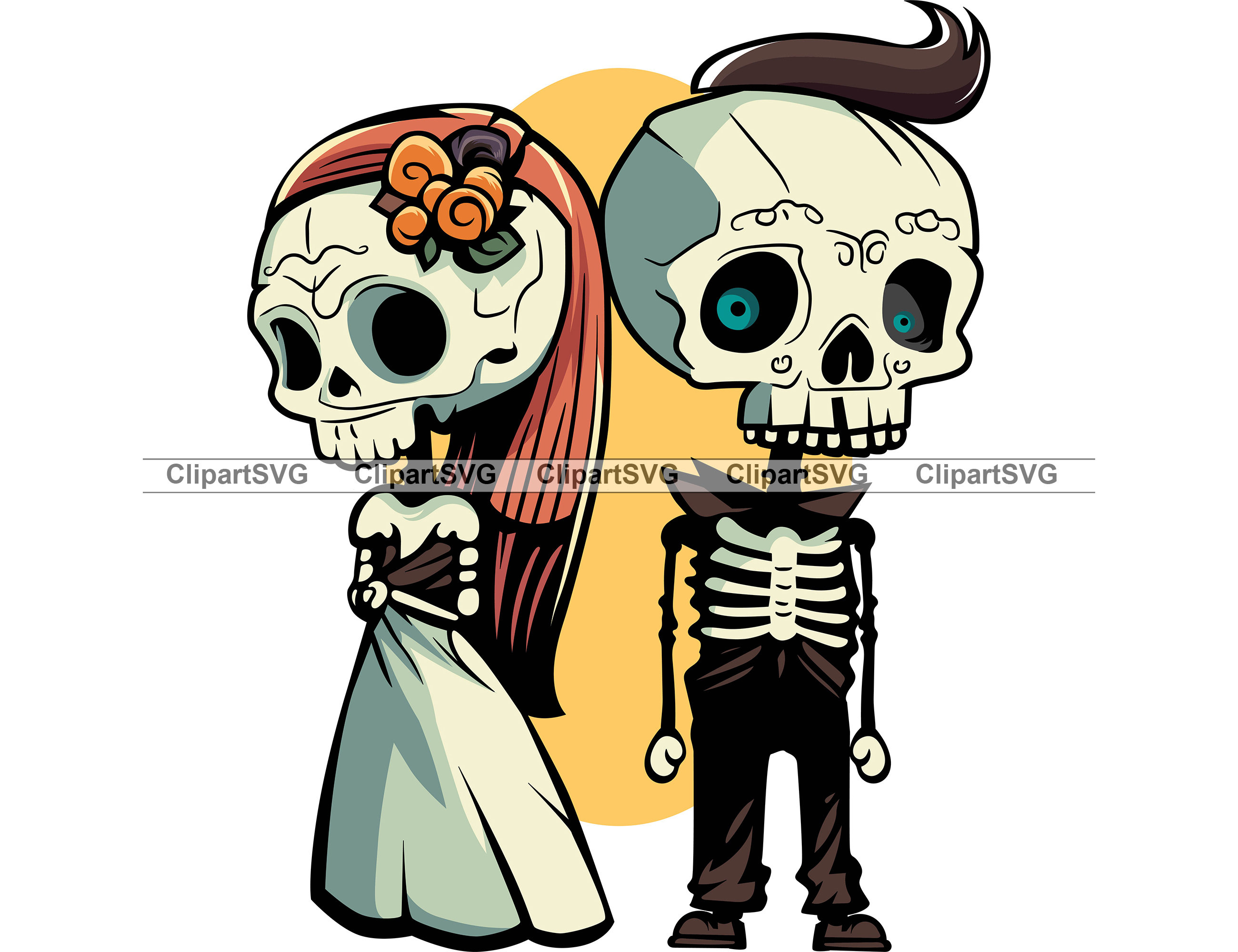 Skull Couple Love Skeleton Valentine's Day Romance Horror - Etsy