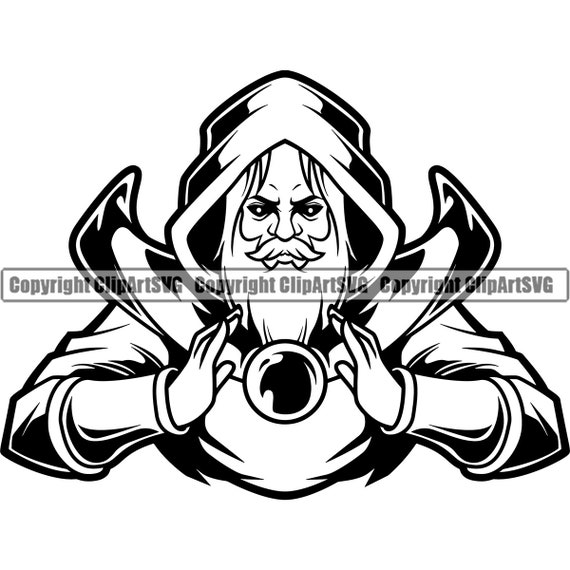 Wizard Man Magic Fantasy Magician Costume Sorcerer Person Dark - Etsy