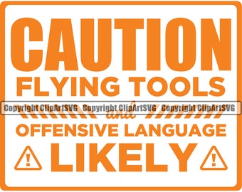 Caution Flying Tools | Etsy