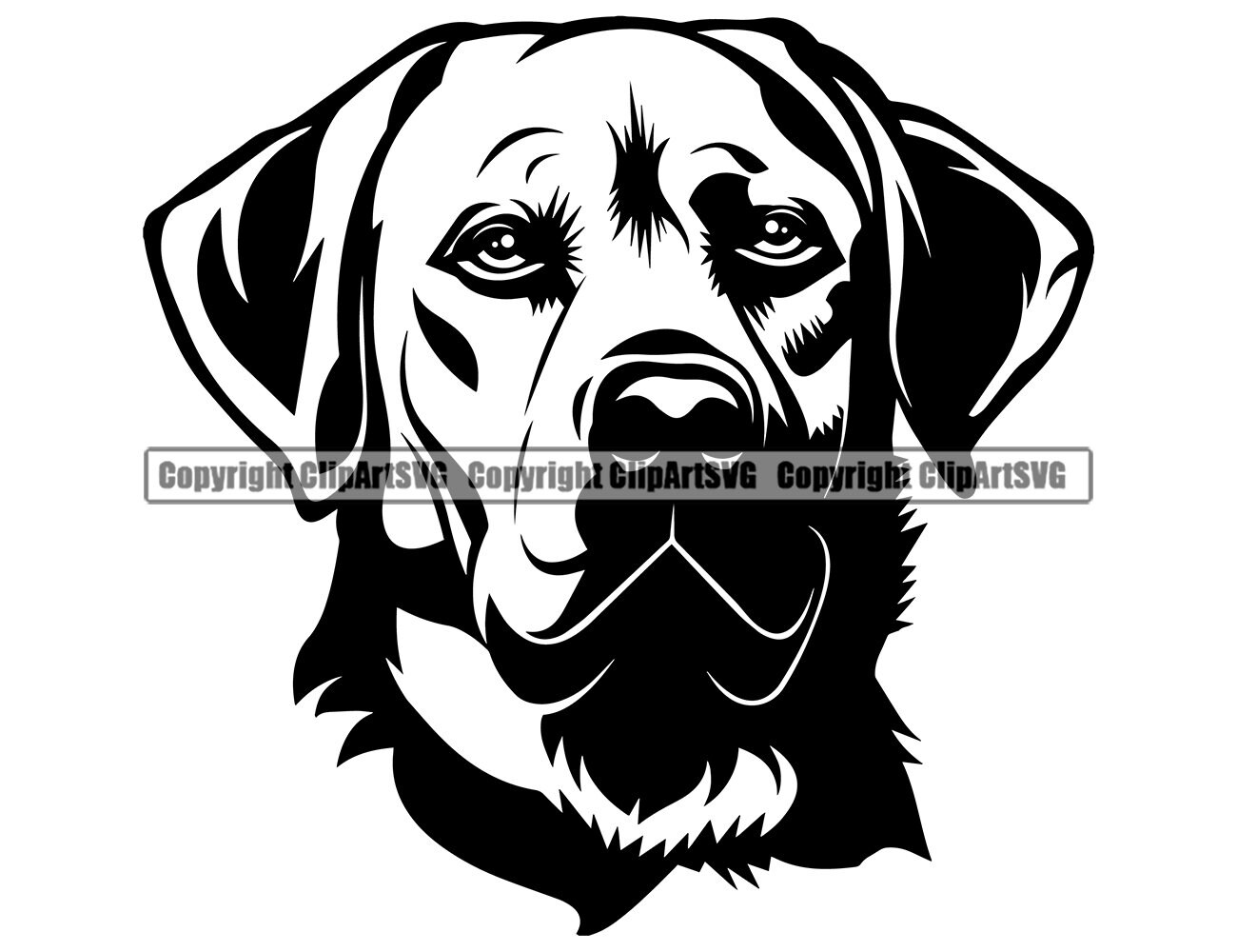 Labrador Dog Breed Head Happy Face Puppy Pup Pet Purebred Pedigree Art ...