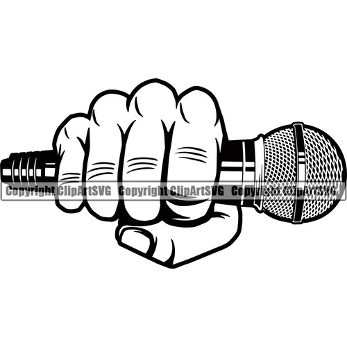 Hand Holding Microphone Audio Sound Voice Mic Music Studio - Etsy