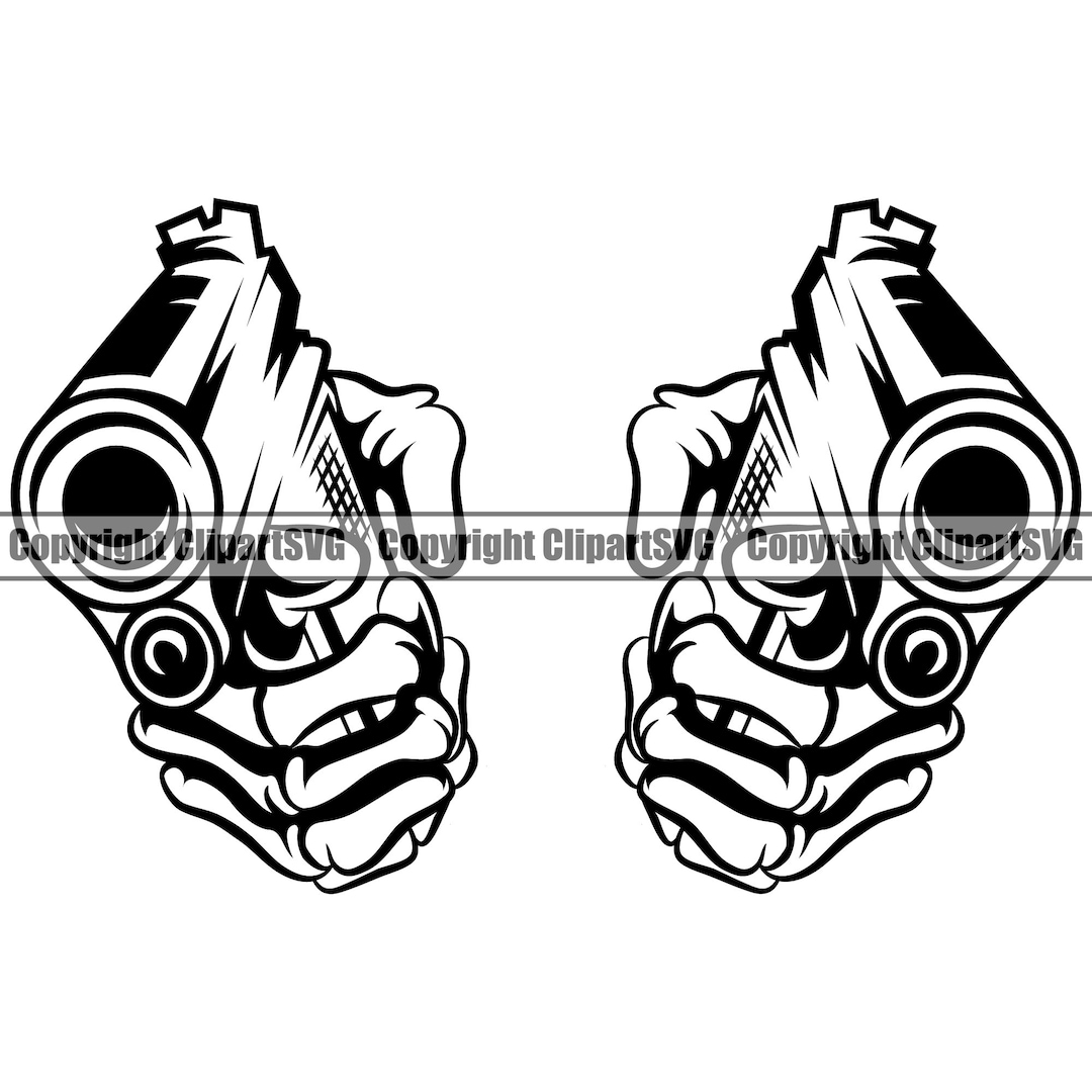 Skeleton Hand Holding Gun Pistol Skull Death Dead Evil Kill Killer ...