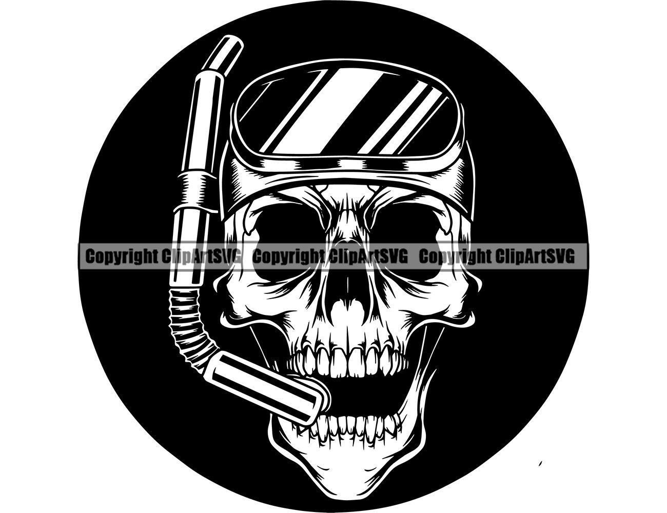 Scuba Diving Dive Diver Skull Googles Snorkel Mask Fish Sport | Etsy