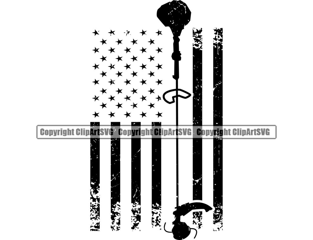 Landscaping USA Flag Landscape Weed Wacker Trimmer Edger US Landscaper ...