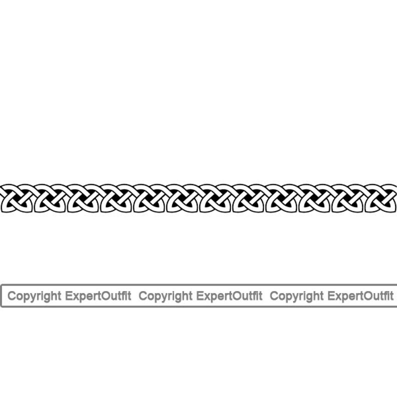 Celtic Knot Irish Knotwork Straight Line Traditional Ireland Ornate ...