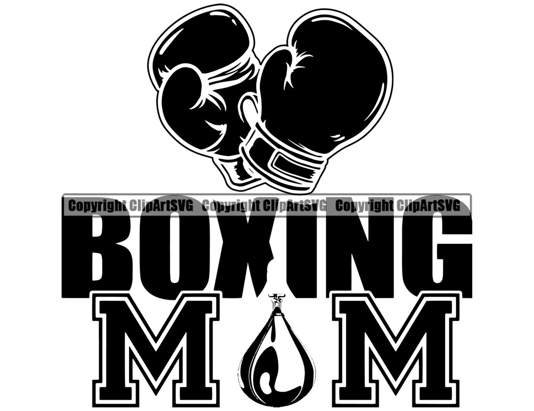 Boxing Mom Family Logo Player School Team Game Sports Tournament Ball ...