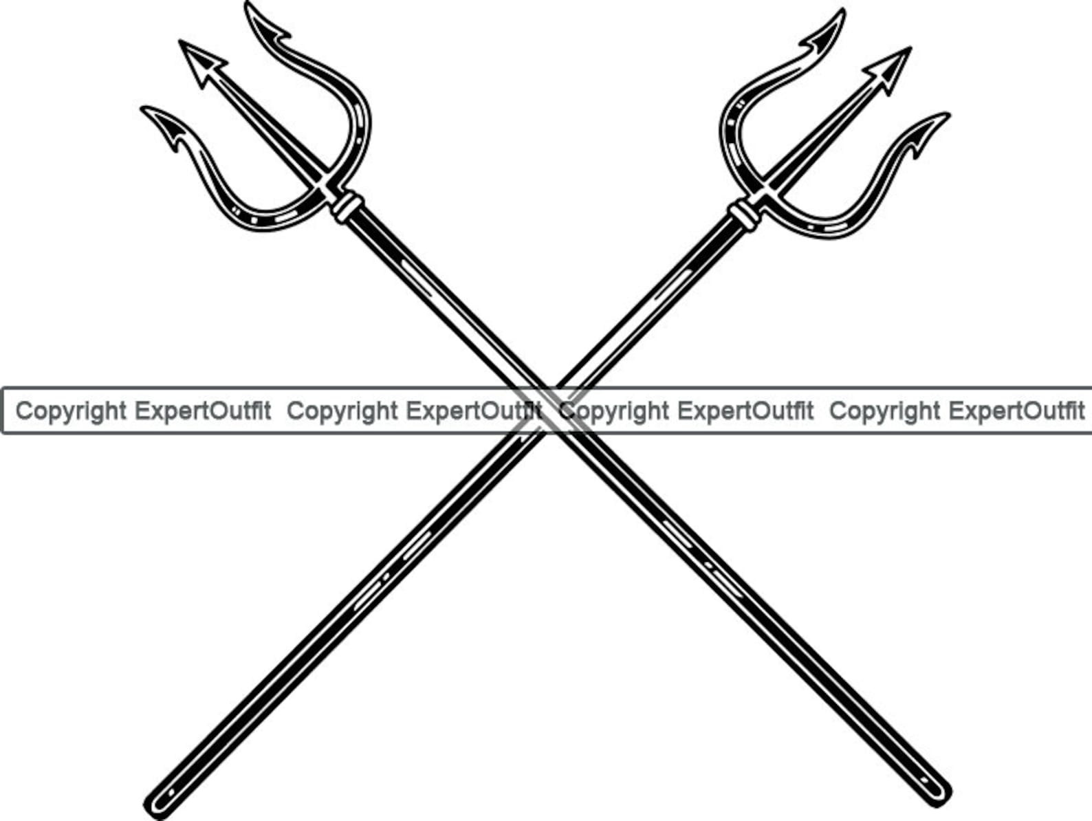 Hobby Diving Pitch Fork Dive Diver Crossed Trident Weapon - Etsy