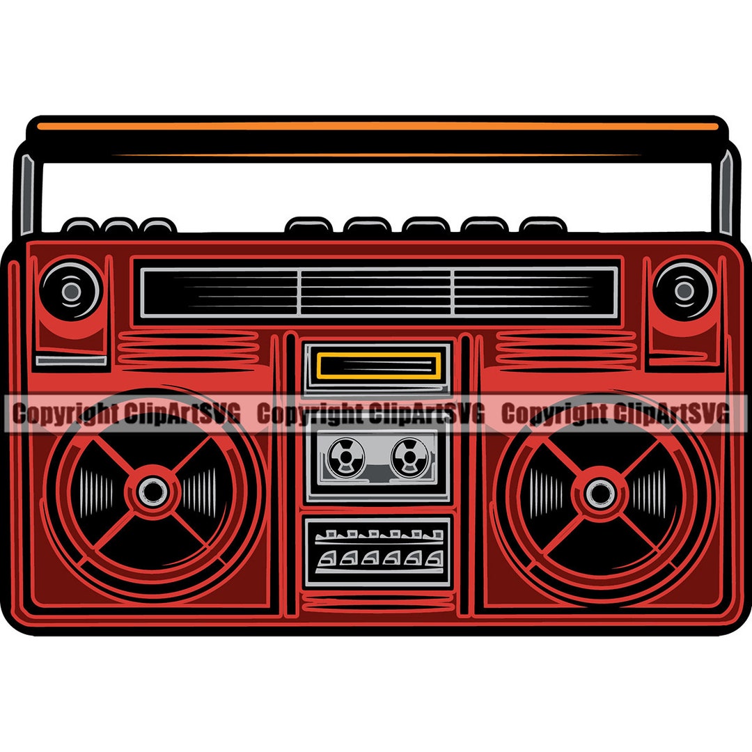 Radio Boombox Vintage Retro Cassette Tape Player Recorder Music Ghetto ...