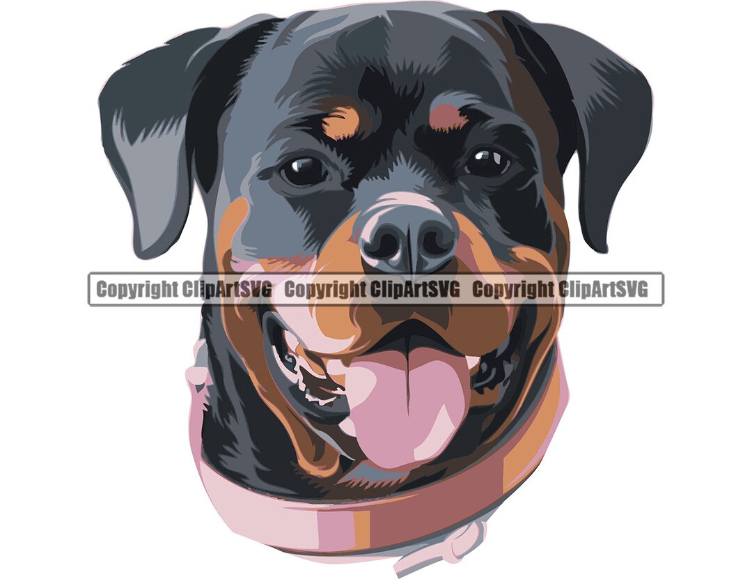Rottweiler Dog Breed Head Face Puppy Animal Pet Happy Hound Pedigree ...