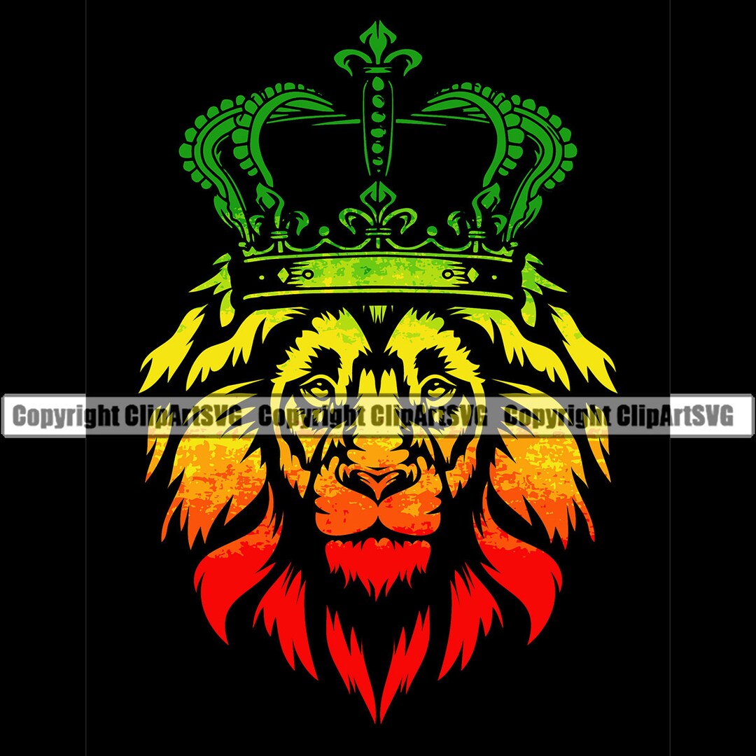 Reggae Music Rasta Lion Crown King Marijuana Leaf Joint Bud Pot Weed ...