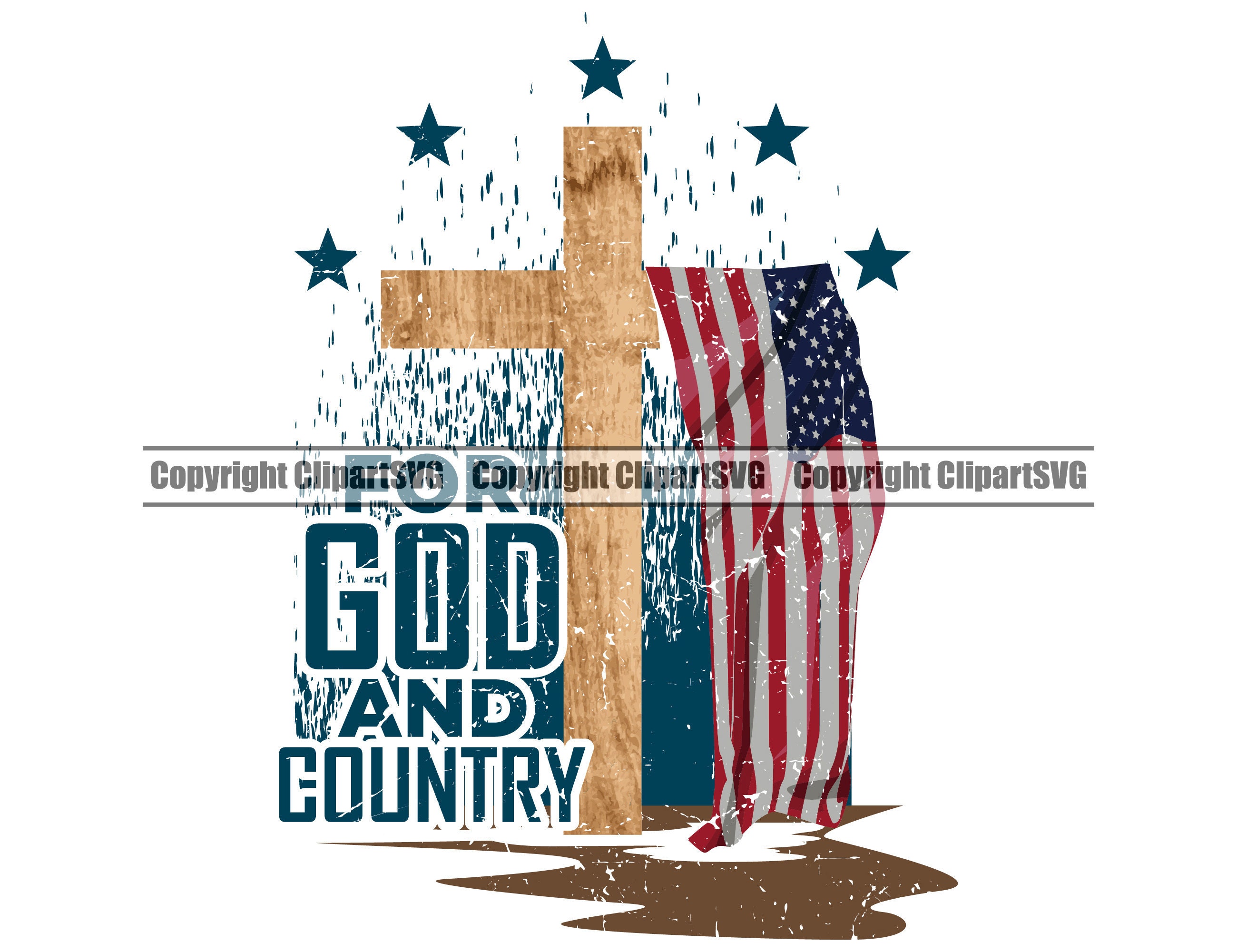 Gods Flag Clip Art