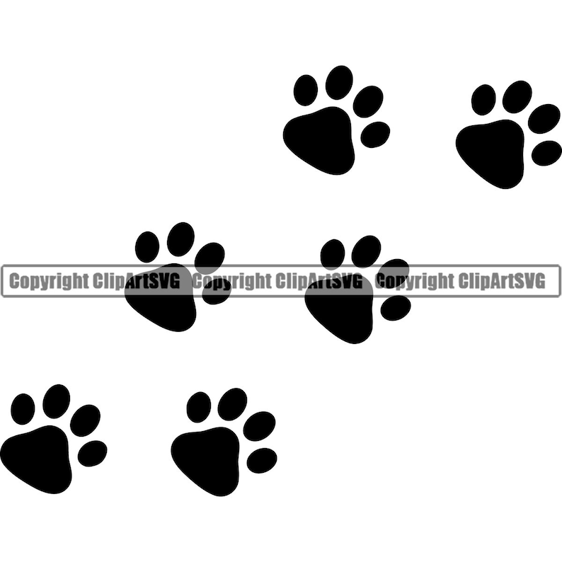 Dog Cat Paw Print Line Frame Border Pet Puppy Pup Sitter - Etsy