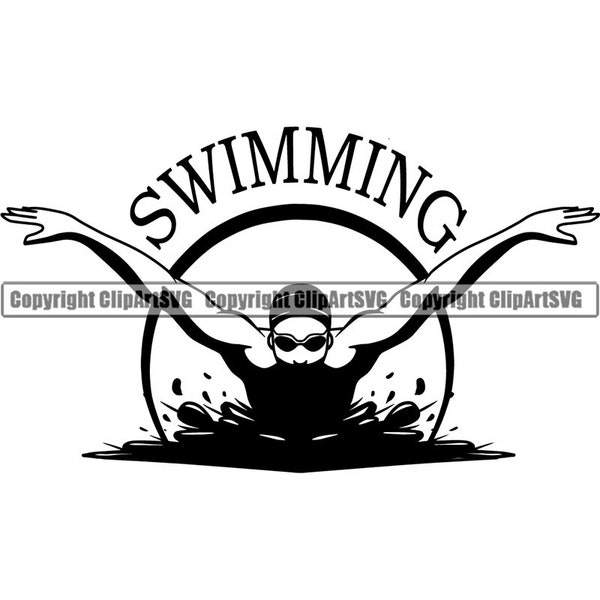 Swimming SVG, Swimmer Cutting File for Cricut, Swim Vector, Swimmer ...