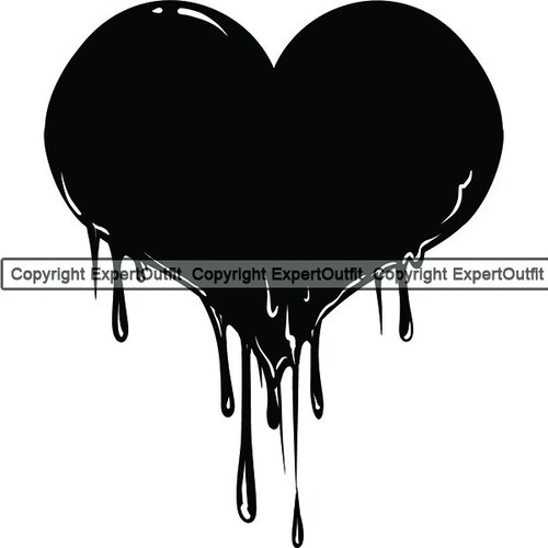 Red Broken Heart Blood Drip Dripping Drop Cut Injury Wound - Etsy