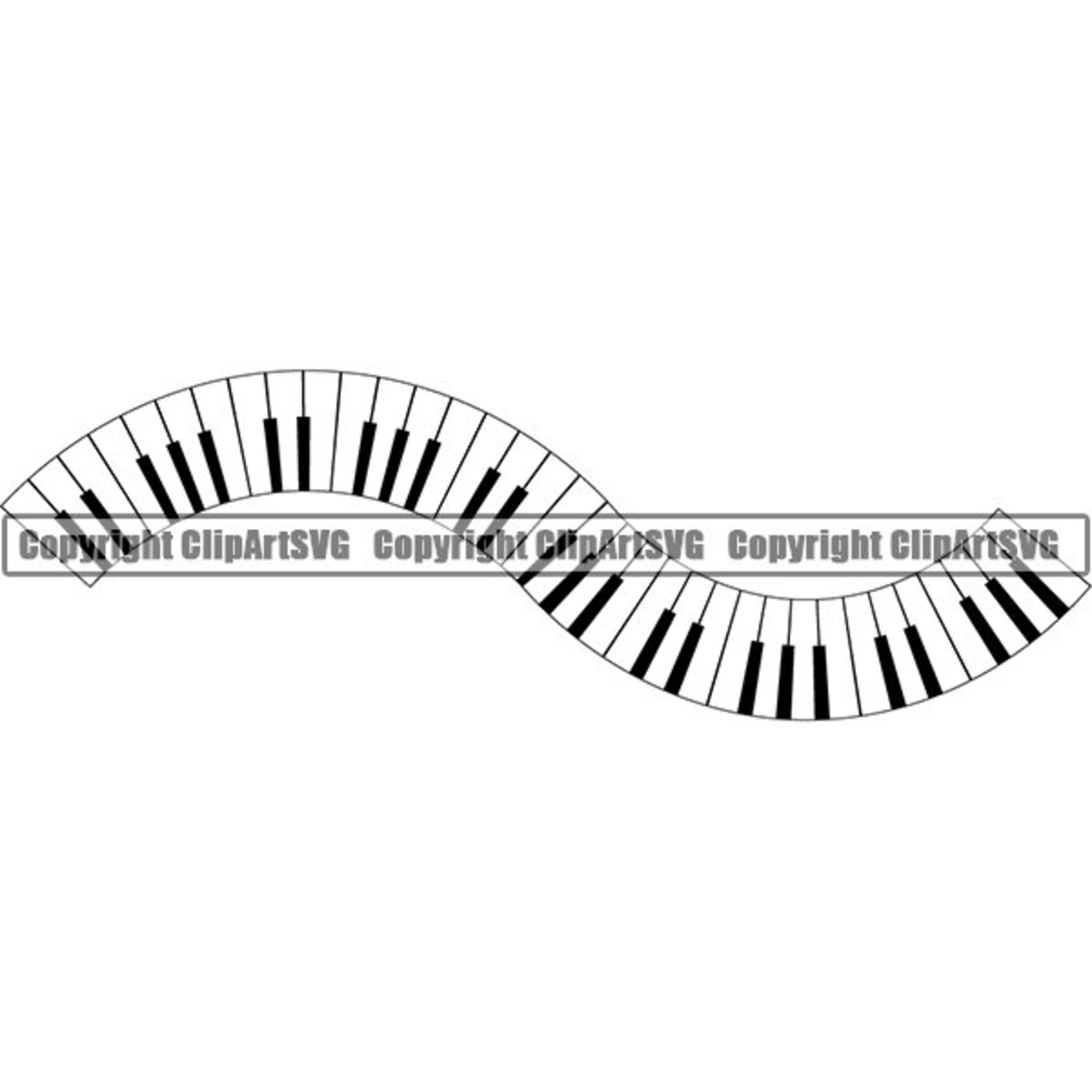 Piano Keys Line Frame Border Music Note Symbol Treble Clef Sheet ...