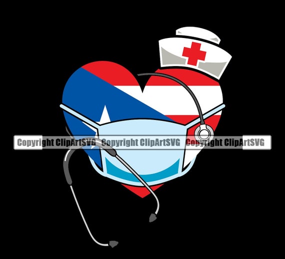 Puerto Rico Rican Registered Nurse Hat Doctor Mask Flag | Etsy