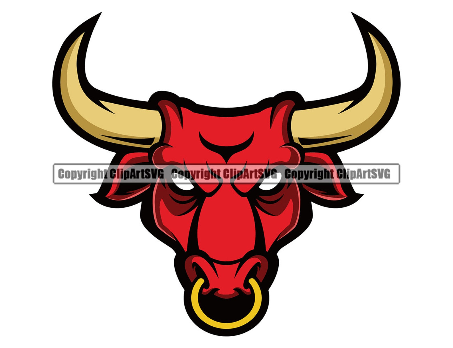 Bull Angry Muscle Steer Cowboy Western Cattle Mean Animal - Etsy