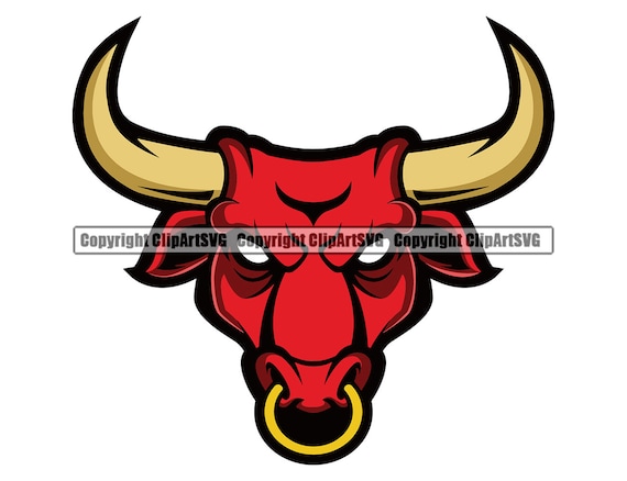 Bull Angry Muscle Steer Cowboy Western Cattle Mean Animal - Etsy