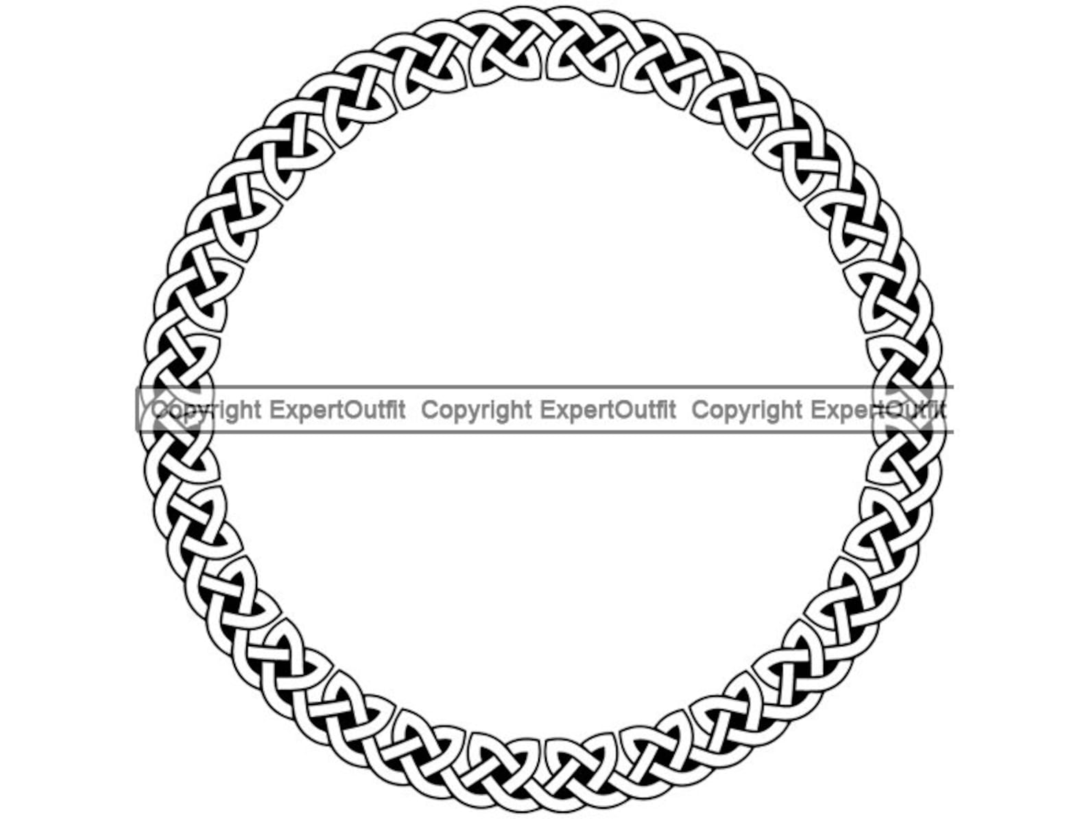 Celtic Knot Circle Frame Irish Knotwork Traditional Ireland Ornate ...